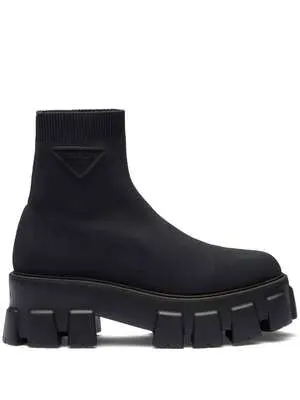Prada Monolith Sock-style Ankle Boots