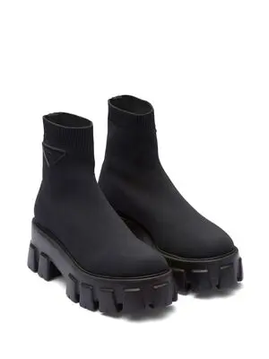 Prada Monolith Sock-style Ankle Boots