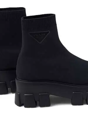 Prada Monolith Sock-style Ankle Boots