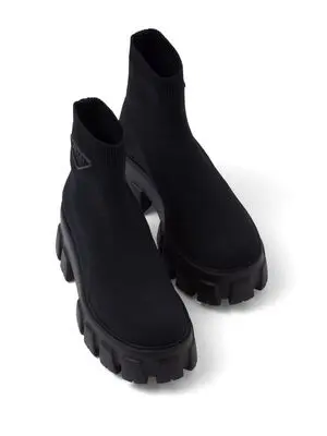 Prada Monolith Sock-style Ankle Boots