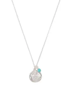 DOWER & HALL Turquoise Pendant Necklace - Silver