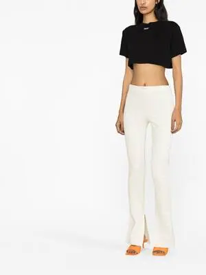 Off-White Sleek Split Leggings - White