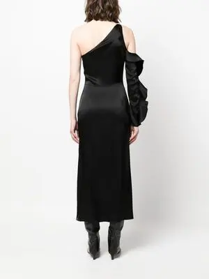 David Koma Asymmetric Ruffle-trim Dress