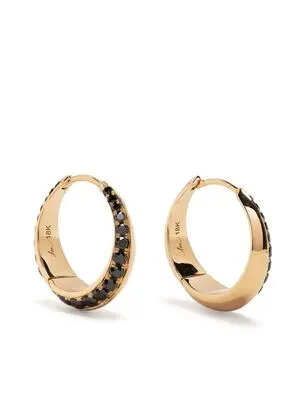 Lizzie Mandler Othello Hoop Earrings - Black