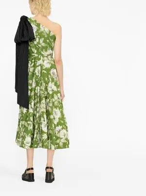 Erdem Asymmetric Floral-print Midi Dress