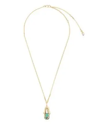 CAPSULE ELEVEN Turquoise Pendant Necklace - Gold