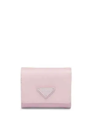 Prada Triangle-logo Saffiano Leather Wallet - Pink