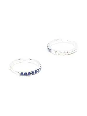 DOWER & HALL Sapphire Huggie Hoop Earrings