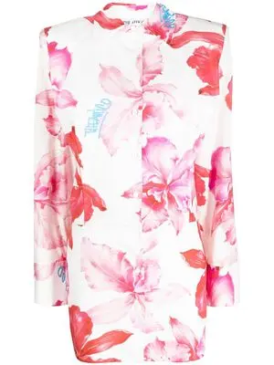 Attico Margot Floral-print Mini Dress - Pink