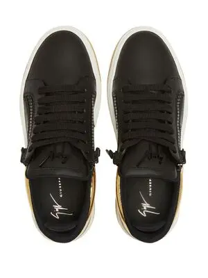 GIUSEPPE ZANOTTI Double-zip Low-top Sneakers - Black