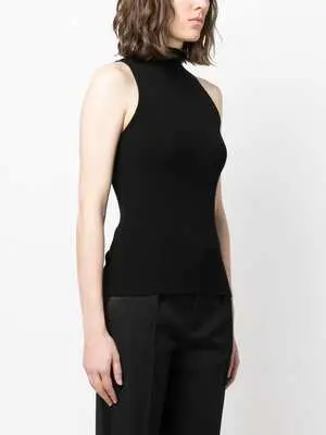 TWINSET Mock-neck Ribbed Top