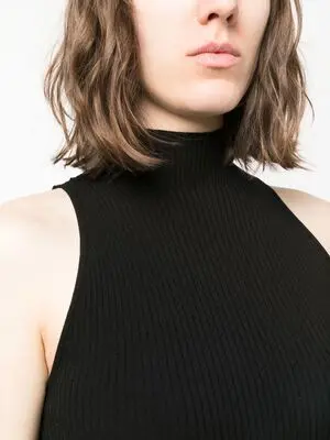 TWINSET Mock-neck Ribbed Top