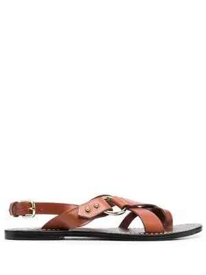 Soeur Florence Leather Sandals - Brown