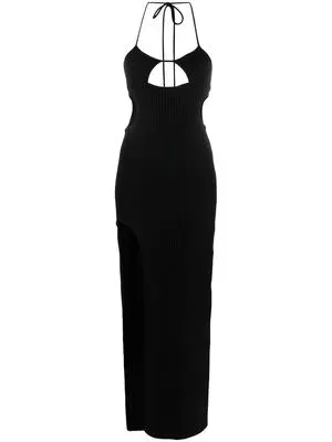 Off-White Cut-out Halterneck Dress