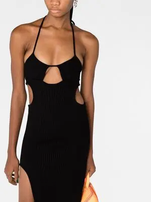 Off-White Cut-out Halterneck Dress