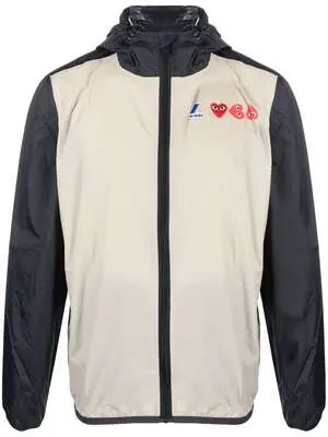 Play Comme Des Garcon Lightweight Hooded Jacket - Neutrals