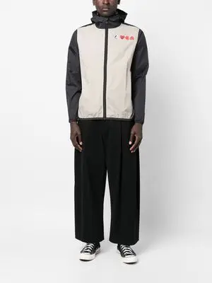 Play Comme Des Garcon Lightweight Hooded Jacket - Neutrals