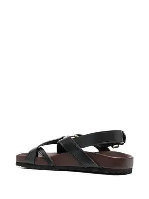 Soeur Mexico Leather Sandals - Black
