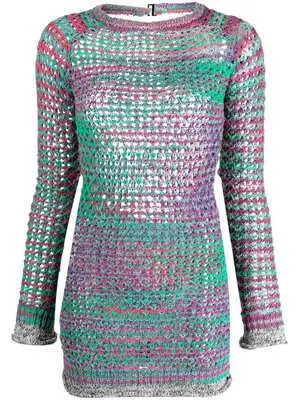 Attico Openwork Knit Minidress