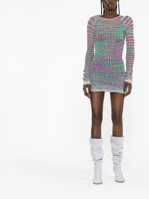 Attico Openwork Knit Minidress