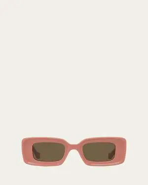 Loewe Anagram Rectangle Sunglasses Pnko/brn