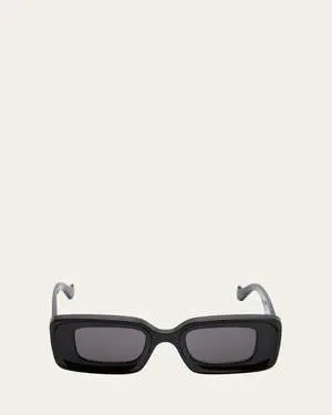 Loewe Anagram Rectangle Sunglasses Sblk/smk