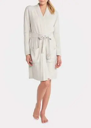 Barefoot Dreams Cozychic Lite Ribbed Robe He Silver Pearl