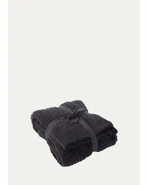 Barefoot Dreams Cozychic Ribbed Throw Blanket - Carbon