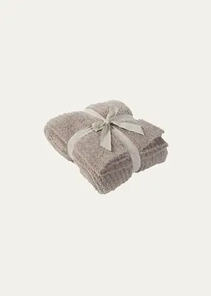Barefoot Dreams Cozychic Ribbed Throw Blanket Sand
