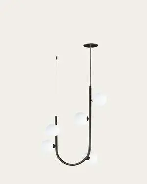 Studio M Nina Magon Design From Contour 5-light Cord Hung Pendant 3000k - Brushed Bronze