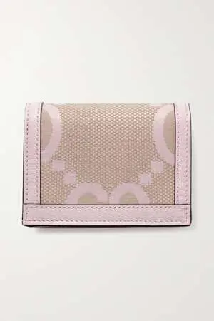 Gucci Ophidia Canvas-jacquard Trimmed Textured-leather Wallet