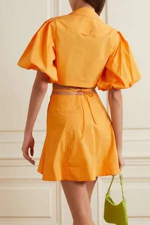 Simkhai Aulora Cutout Cotton-blend Poplin Mini Dress