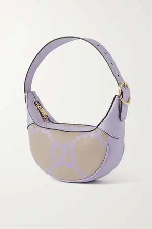 Gucci Ophidia Mini Textured-leather Trimmed Canvas-jacquard Shoulder Bag