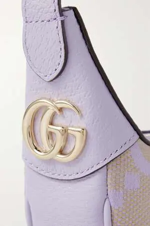 Gucci Ophidia Mini Textured-leather Trimmed Canvas-jacquard Shoulder Bag