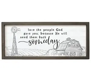 SINCERE SURROUNDINGS 24' People God Gave. Farm House Frame - One-color