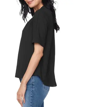 NYDJ Oversized V-neck Top - Black