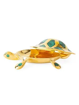Jonathan Adler Brass & Malachite Turtle Box