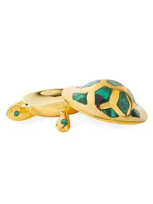 Jonathan Adler Brass & Malachite Turtle Box