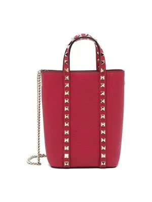 Valentino Garavani Women's Rockstud Leather Tote - Niagara Blossom