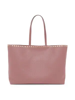 Valentino Garavani Women's Rockstud Leather Tote - Niagara Dark Nude