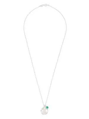 DOWER & HALL Green Garnet Pendant Necklace