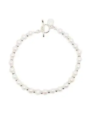 DOWER & HALL Pearl T-clasp Bracelet - White