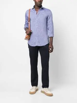 Paul & Shark Keyring-detail Straight-leg Chinos - Blue