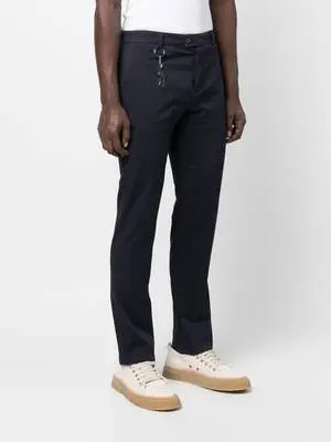 Paul & Shark Keyring-detail Straight-leg Chinos - Blue