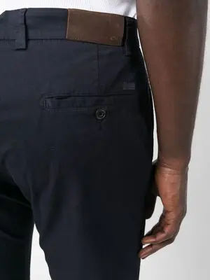 Paul & Shark Keyring-detail Straight-leg Chinos - Blue