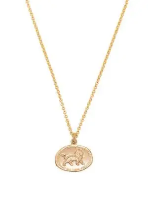 DOWER & HALL Lion Medallion Necklace - Gold