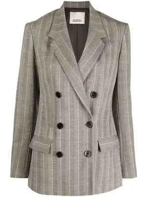 Isabel Marant Sheril Double-breasted Blazer - Grey