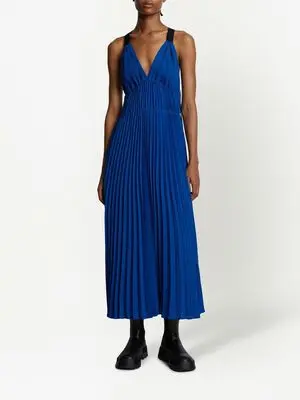 Proenza Schouler White Label Pleated Tank Midi Dress - Blue
