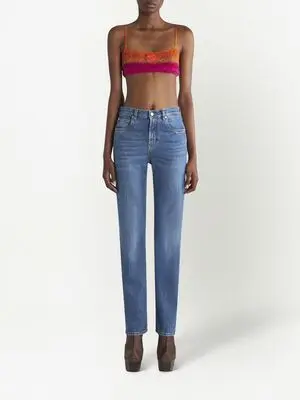 Etro Logo-appliqué Straight-leg Jeans