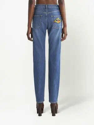 Etro Logo-appliqué Straight-leg Jeans
